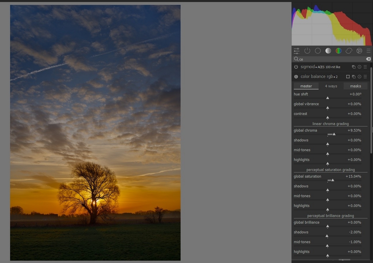 darktableとLRの比較（3）カラーバランスRGB - computer_philosopher’s diary