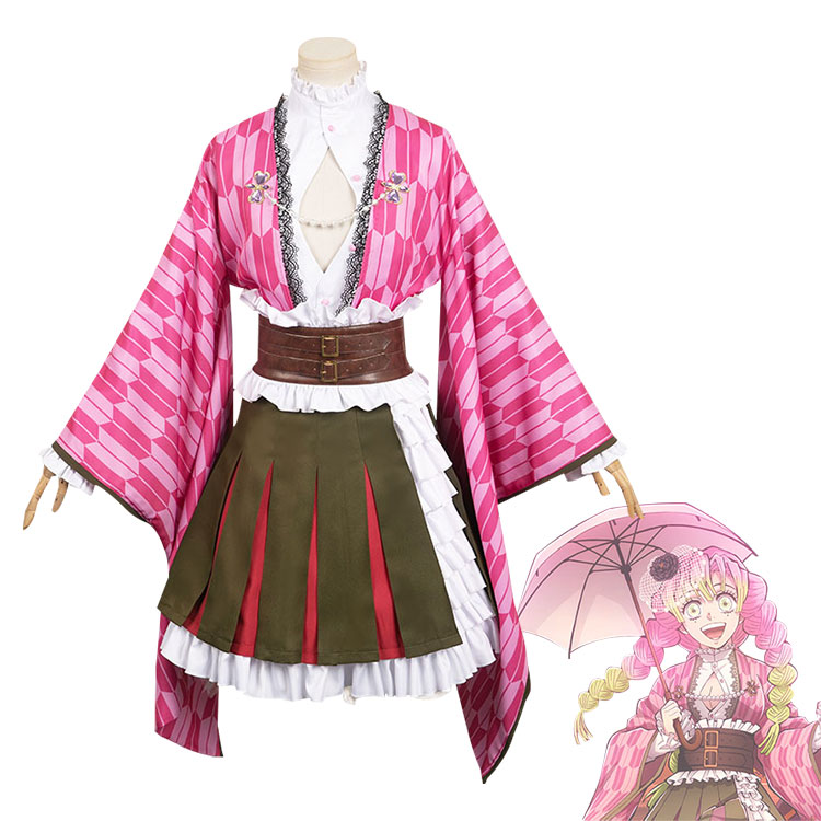鬼滅の刃 甘露寺蜜璃『鬼滅祭～アニメ伍周年記念祭～』コスプレ衣装｜オーダーメイド可・送料無料 - costowns