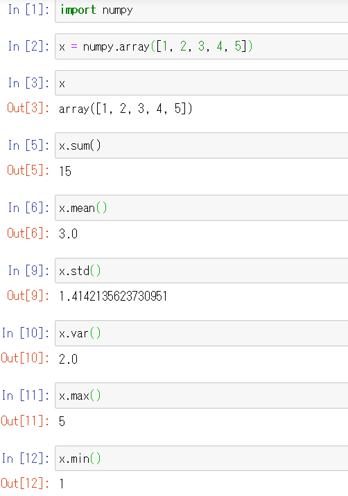 Pythonのお勉強 その4(numpy) - Cou氏の徒然日記