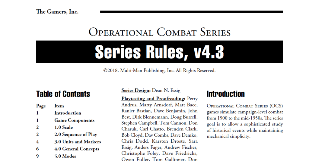 【Operational Combat Series】OCSv4.3とエラッタカウンターまとめ - Wargaming Esoterica