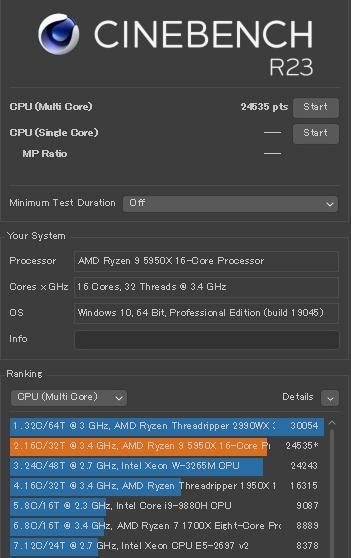 cinebench r23 - cutxoutの日記