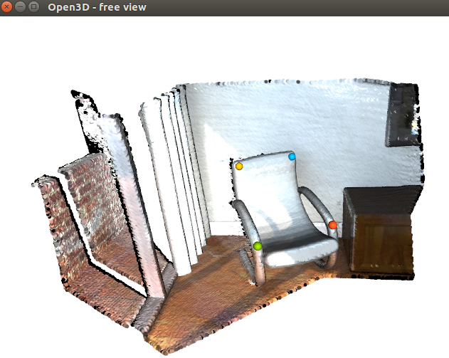 Open3DのPythonチュートリアルをC++に移植(その6) intaractive_visualization.py - cvl-robot's diary