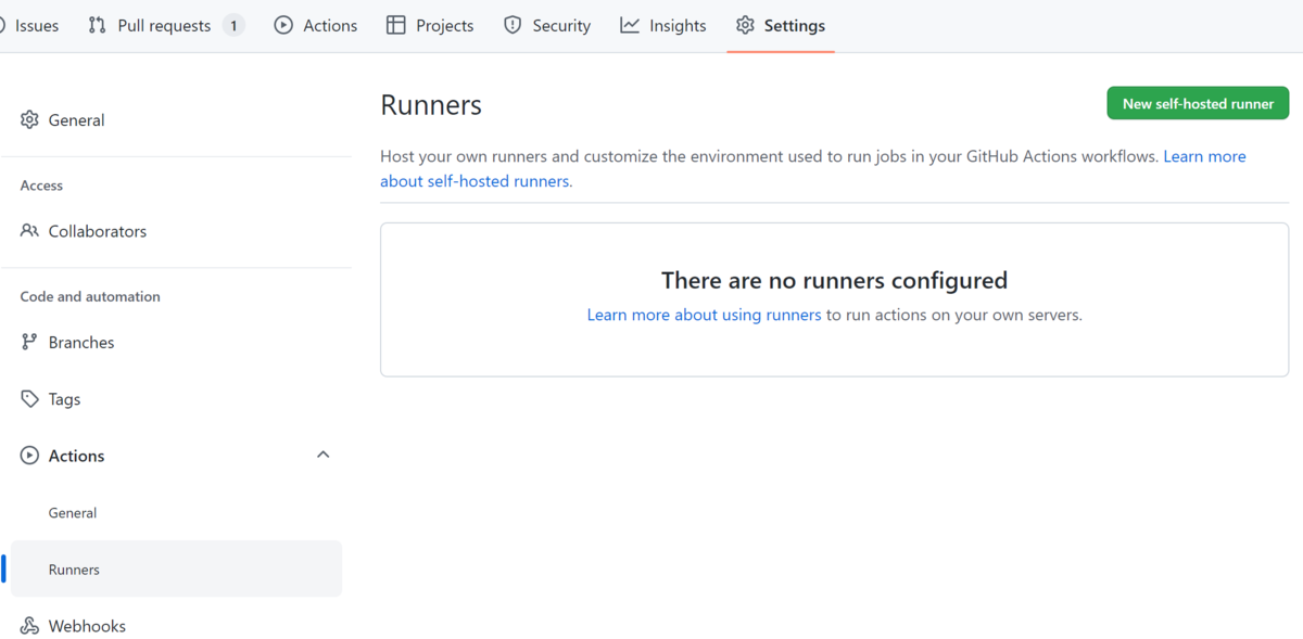GitHub Actions self hosted runnerをやる - 大根's ITブログ