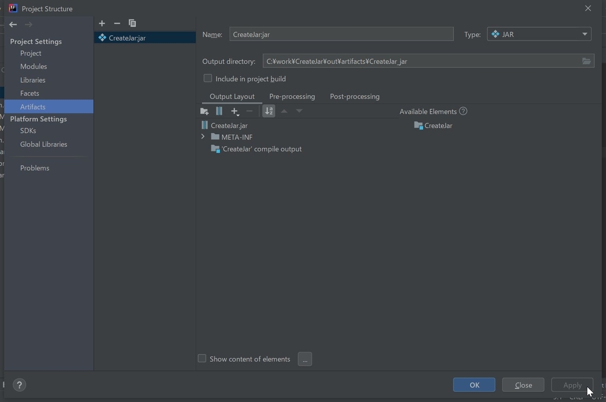 とりあえずIntelliJでjavaのプロジェクトをビルドして実行可能なjarを作成する方法 - Tech入門ブログ