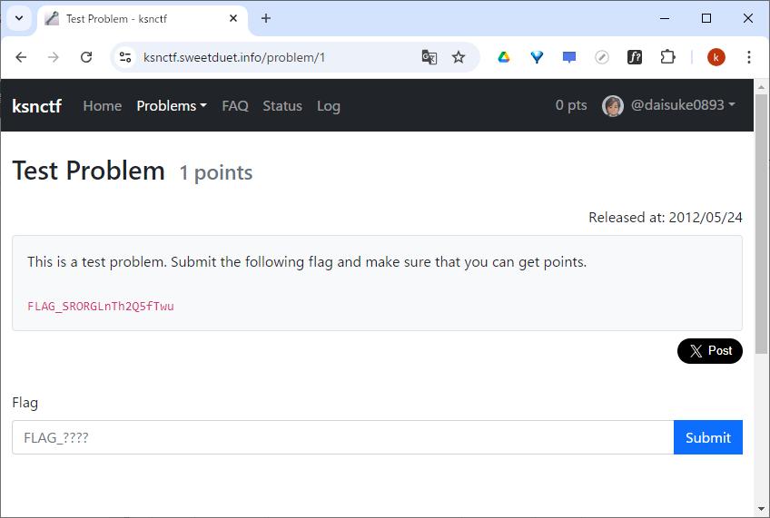 常設CTFのksnctfにチャレンジします（クリア状況は随時更新します） - 土日の勉強ノート