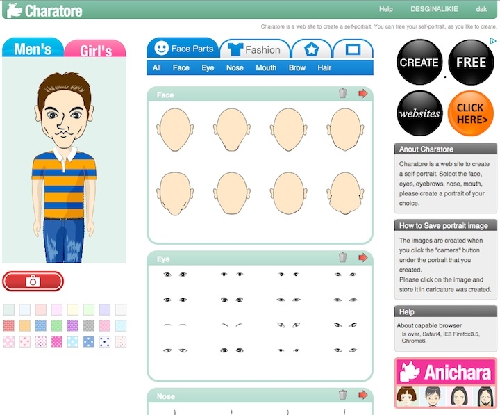 Self-portrait Maker Tools - dak diary