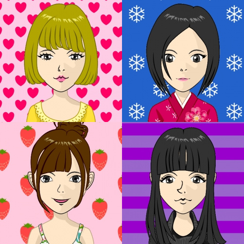 かわいい女の子をつくってゲーム感覚であそべるアプリ！ - dak diary