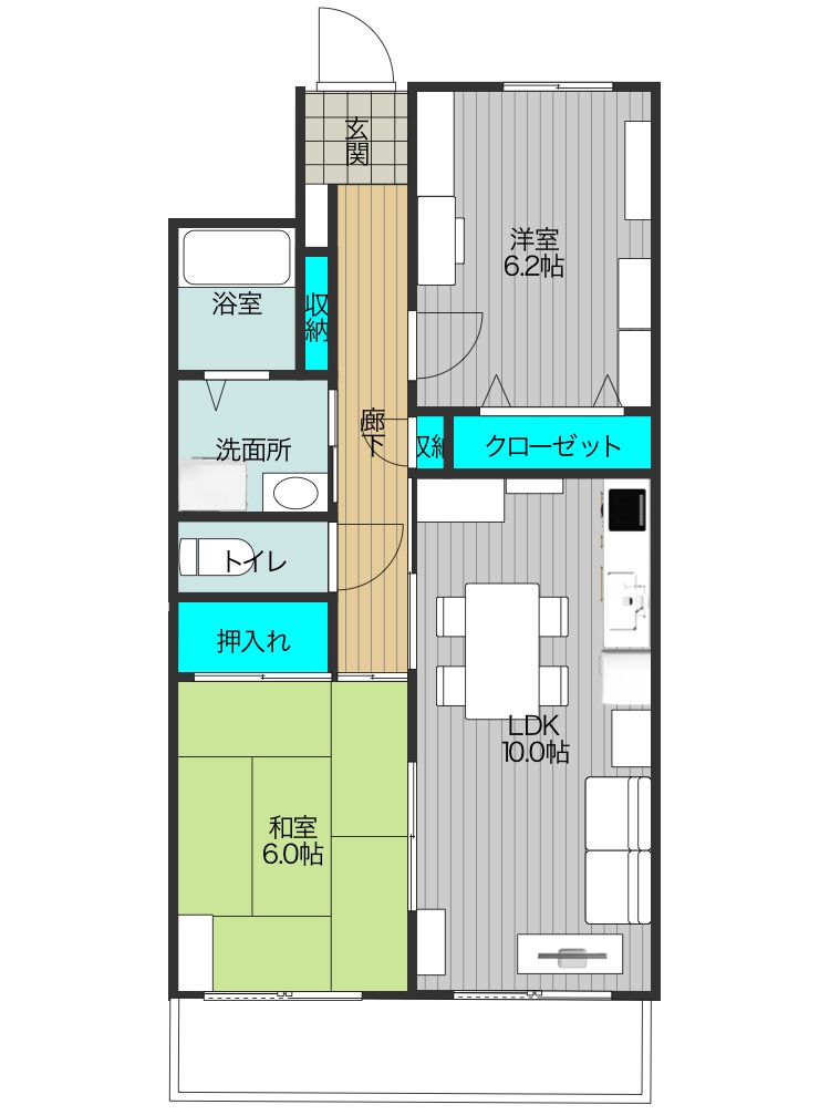 【間取り公開】賃貸2LDKで家族3人暮らし。それでも快適に暮らす6つのポイント - migaru-days