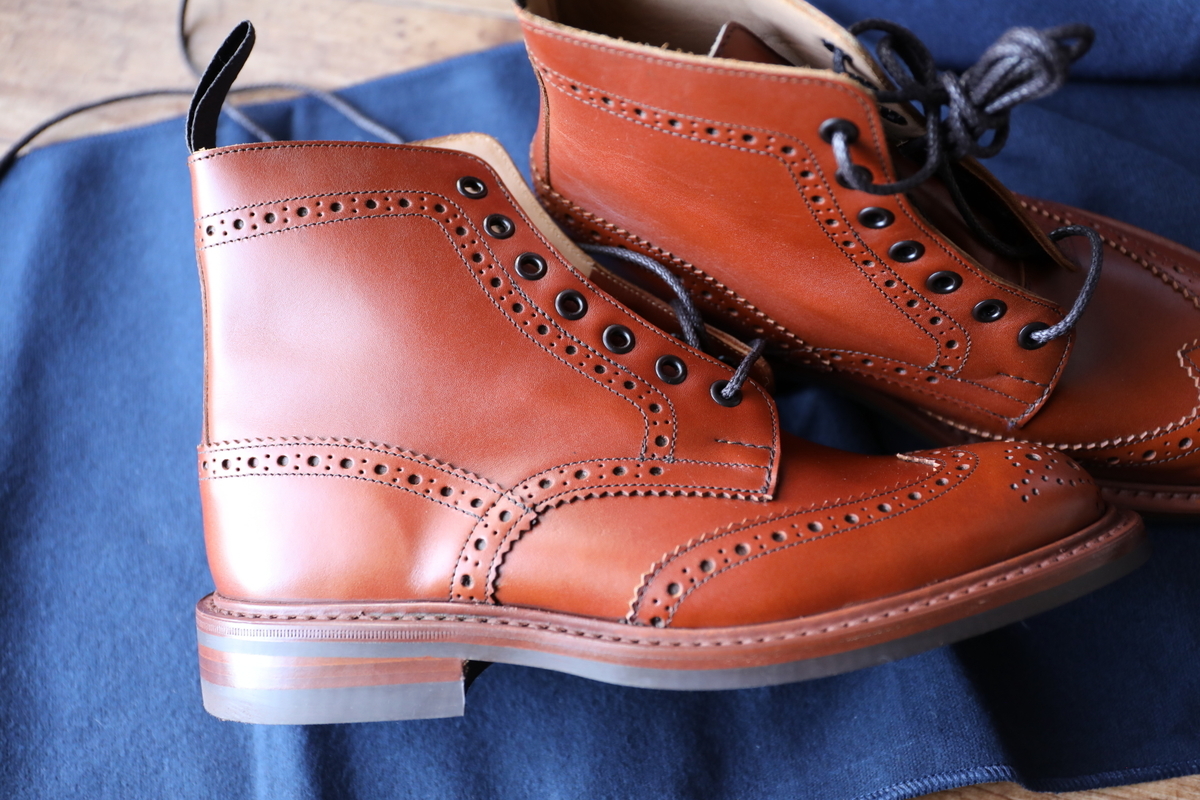 #1 Tricker's / countryboots : "MALTON" marron antique brogue boots ...