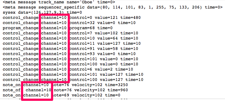 PythonでSMFを操作する (5) MIDIチャネル変更 - DAW悪戦苦闘記