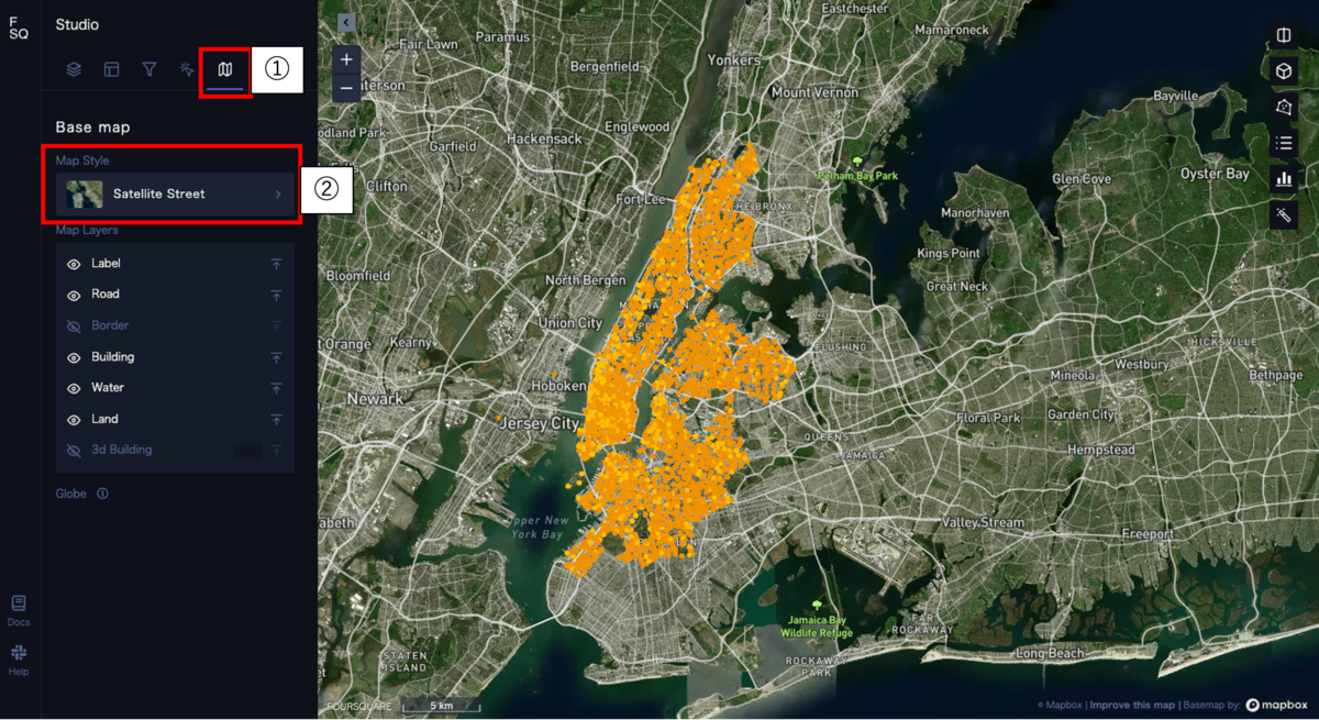 Pythonで簡単に地図上への可視化が行えるFoursquare Studioを触ってみた - ENGINEERING BLOG ドコモ開発者ブログ