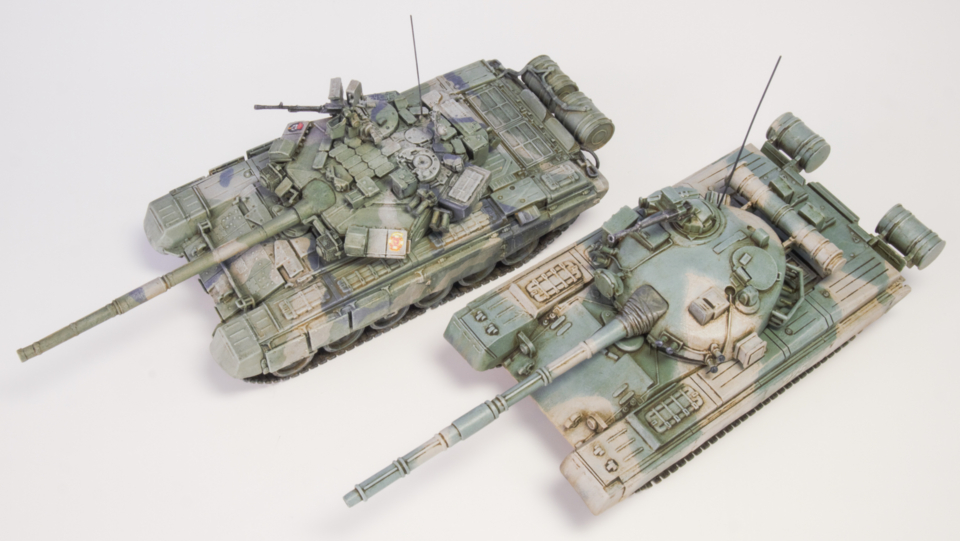 模型製作: Revell 1/72 T-80B ロシア連邦軍主力戦車 Part3 - 旅と模型