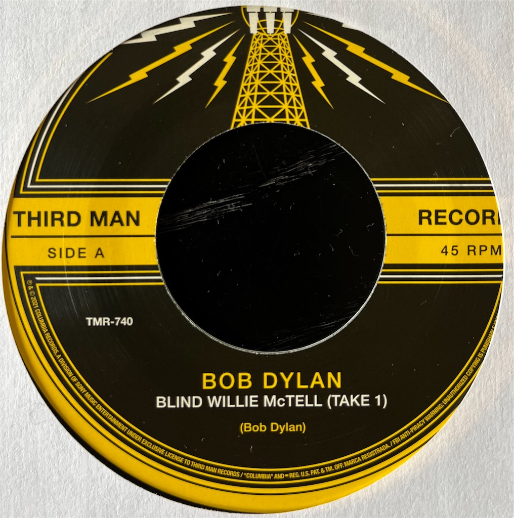 【45RPM】Blind Willie McTell / Bob Dylan ～ スゴク良いんだけど70％オフじゃなきゃ到底手が出ない ...