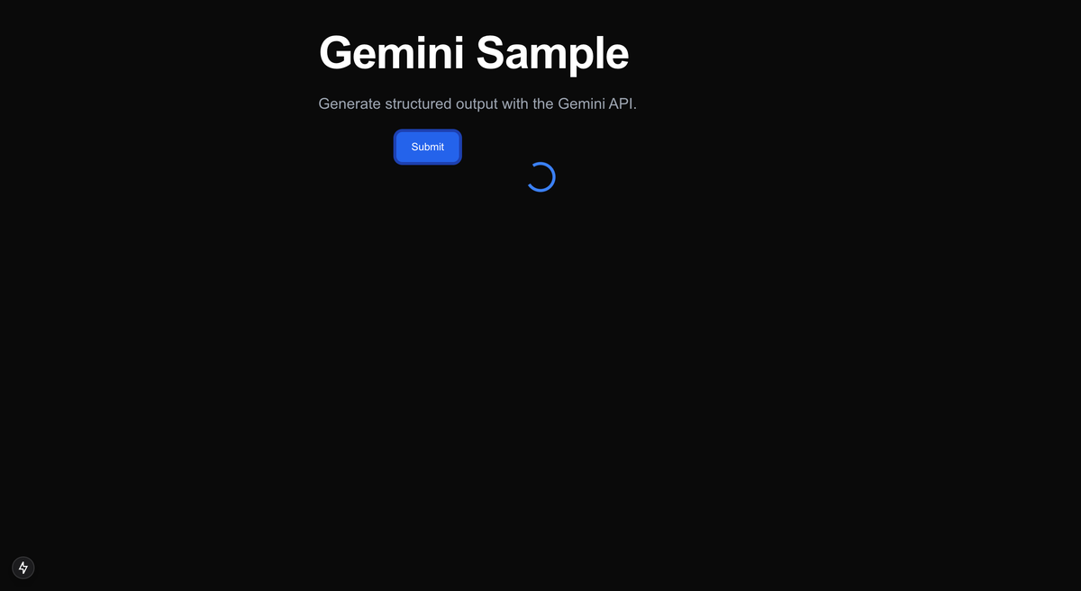 Gemini APIを使用してJSONで返却された結果を表示するNext.jsのサンプルアプリケーション - mkdir blog && cd