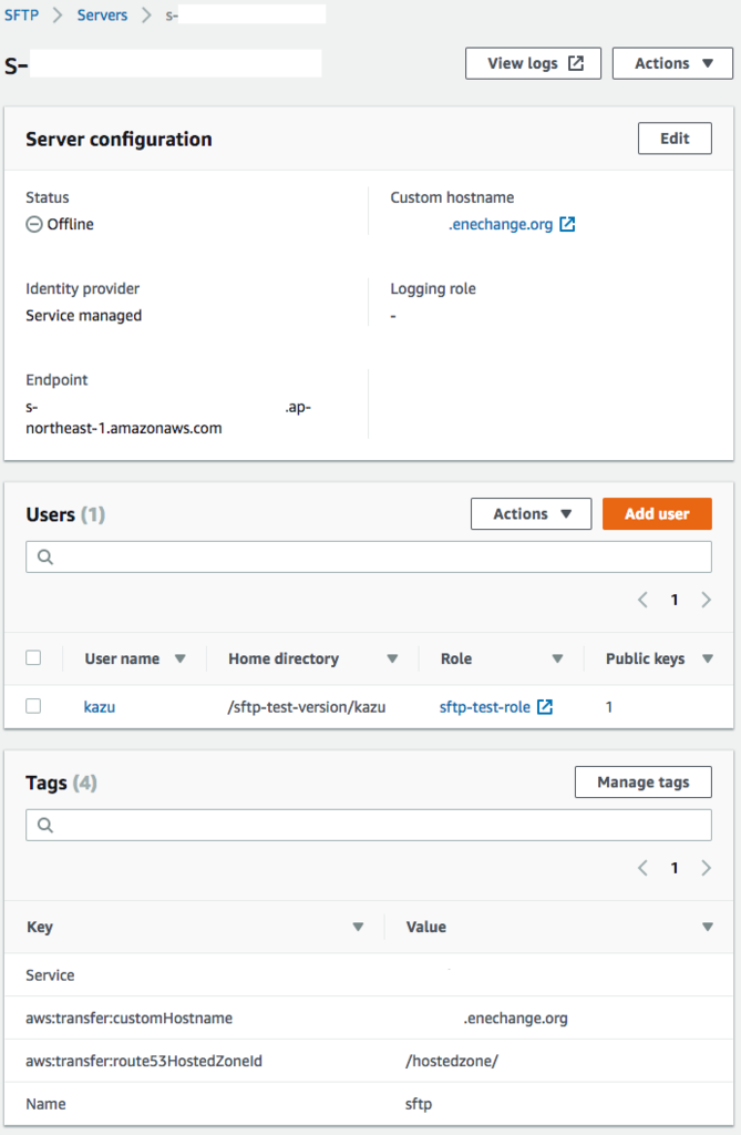 AWS Transfer for SFTPを使ってみる - ENECHANGE Developer Blog