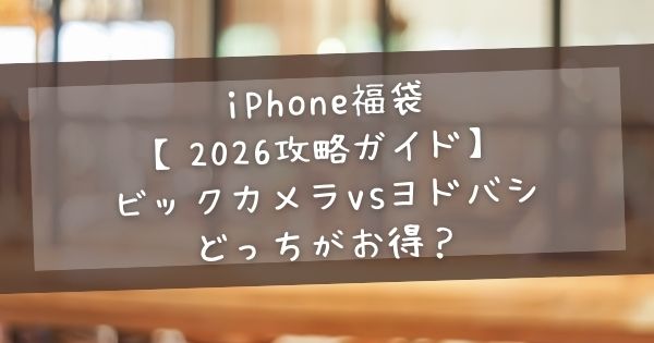 iPhone福袋【2026攻略ガイド】ビックカメラvsヨドバシどっちがお得？ - dokodeの記録