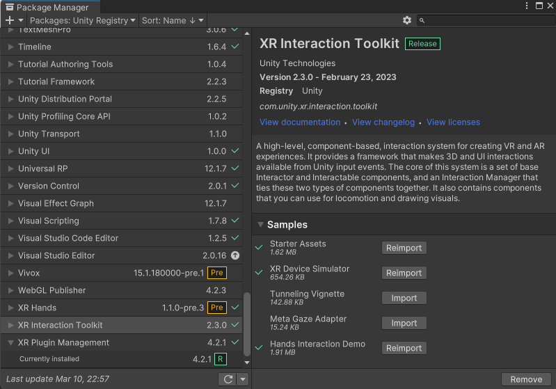 XR Interaction toolkit の XR Hands を試す - 土鍋で雑多煮