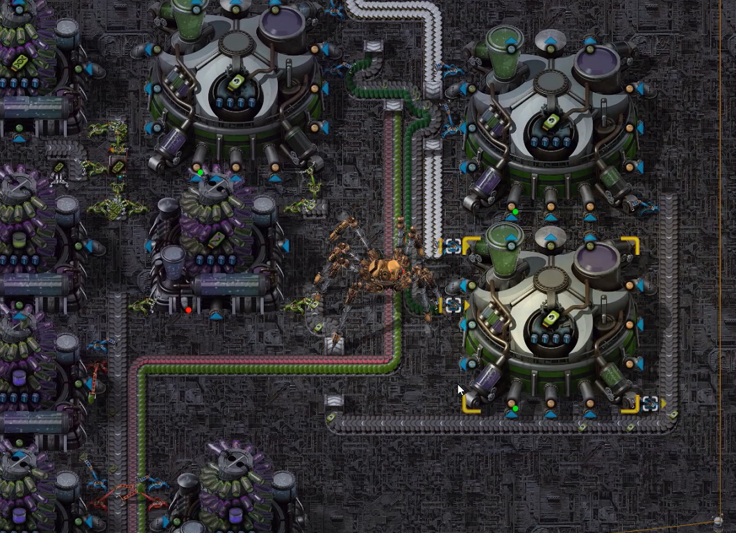 Factorio スペース・エクスプローラやりなおし日記133 生物学サイエンスパック1,2生産設備のミス修正 - ドナドナされるプログラマのメモ