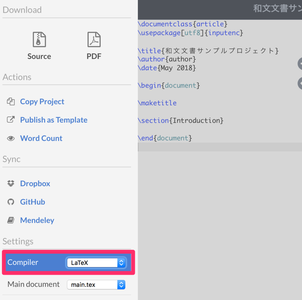 Overleaf v2 で日本語を使用する方法 - TeX Alchemist Online