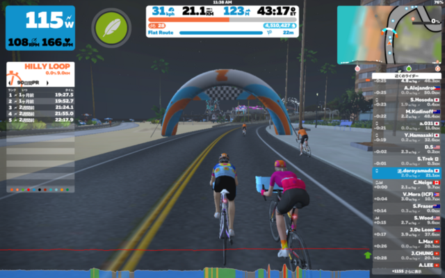 zwift その245 Flat Route - 泥は着てても Ver. 2.0
