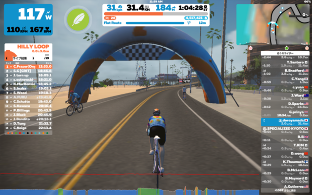 zwift その245 Flat Route - 泥は着てても Ver. 2.0