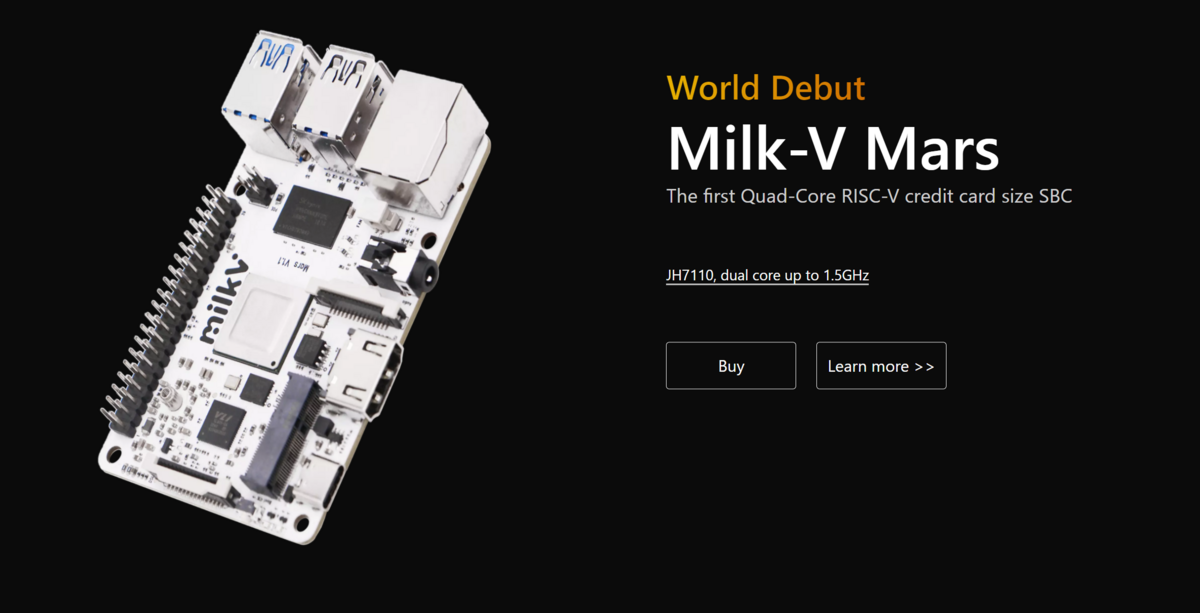 Milk-V、RISC-V搭載SBC「Milk-V Mars」を発表 ～「Raspberry Pi 3 Model B」と互換性のあるホビー向けSBC - Nishiki-Hub