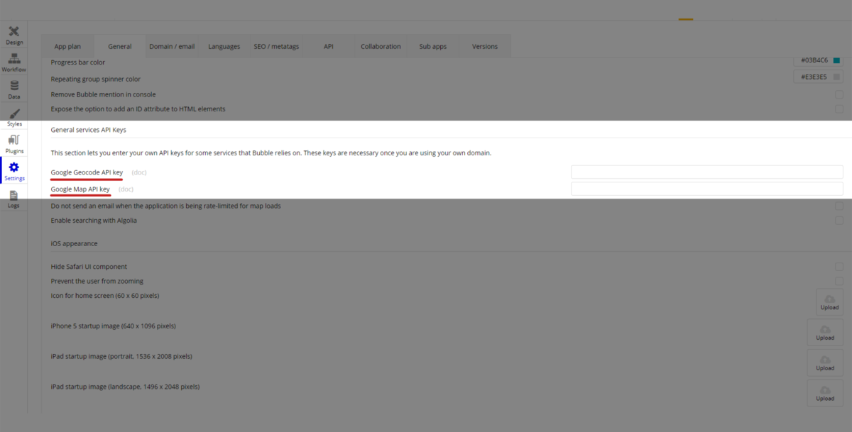 独自ドメインのBubbleでGoogle Geocode APIキーとGoogle Map APIキーを設定する - ノーコード ラボ