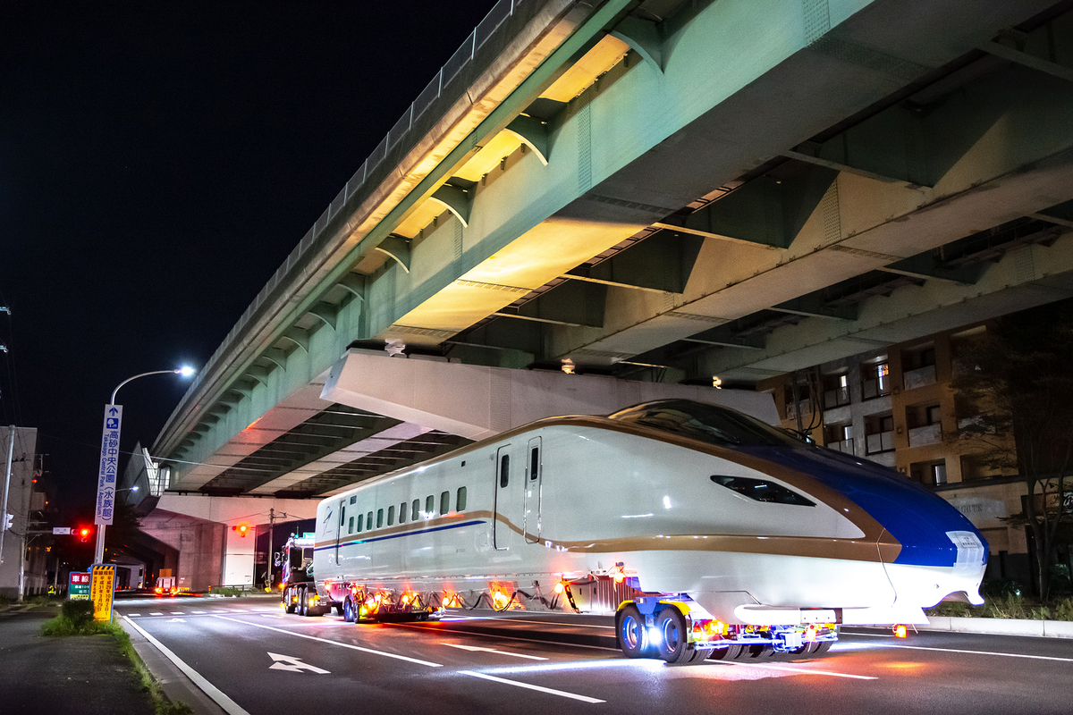 E7系F21編成 新車搬入陸送 1日目 - "N" Train pictures