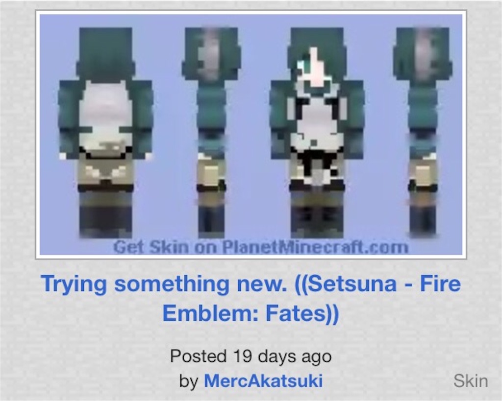 【MineCraft】Fateのskinをあつめてきた - モブトエキストラ
