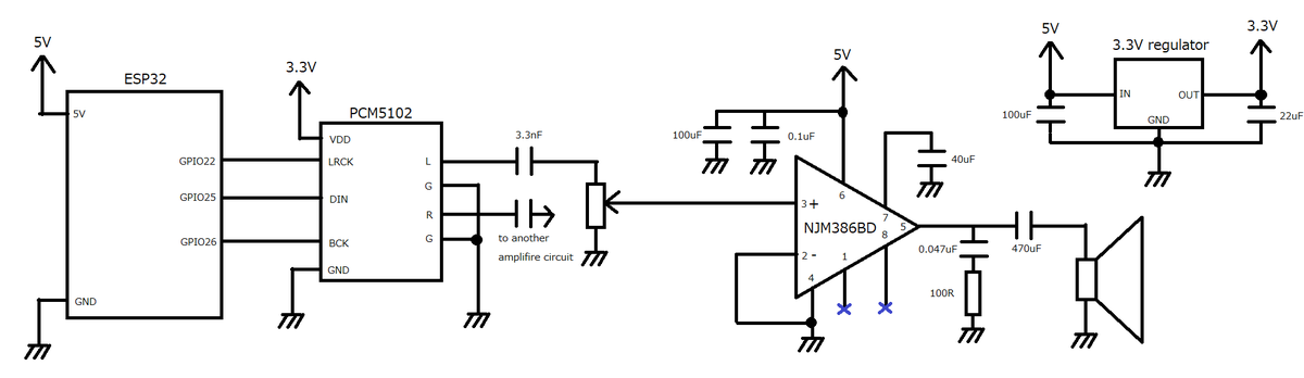 Bluetoothスピーカーの自作＜ESP32ボード+既製PCM5102 DAC＞ - Diary of Engineering