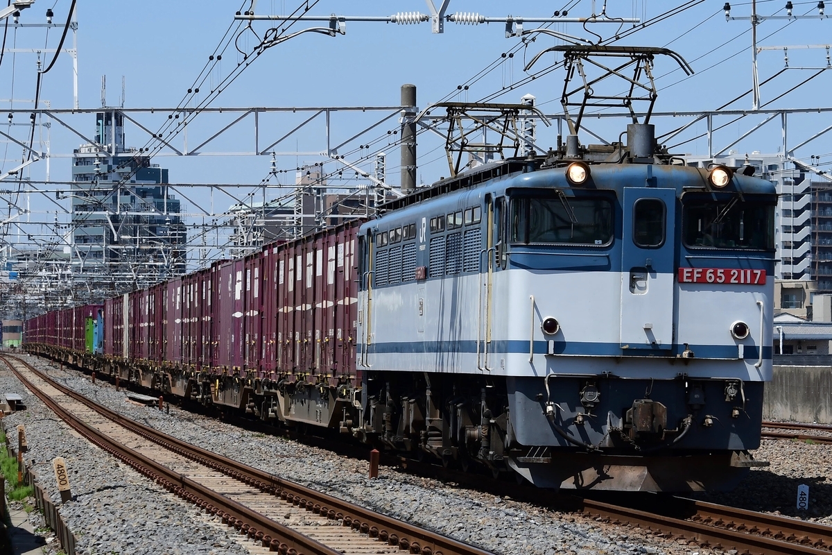 EF65 2138、EF65 2117、EF65 2057 宇都宮タ疎開 - 雨上がり気まぐれ蒼い風