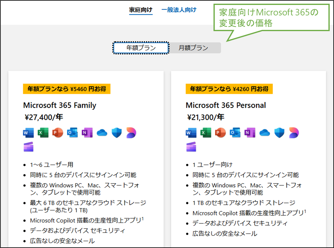【家庭向け Microsoft 365】2025年1月価格変更に伴うダウングレード - IT Hands-on Lab