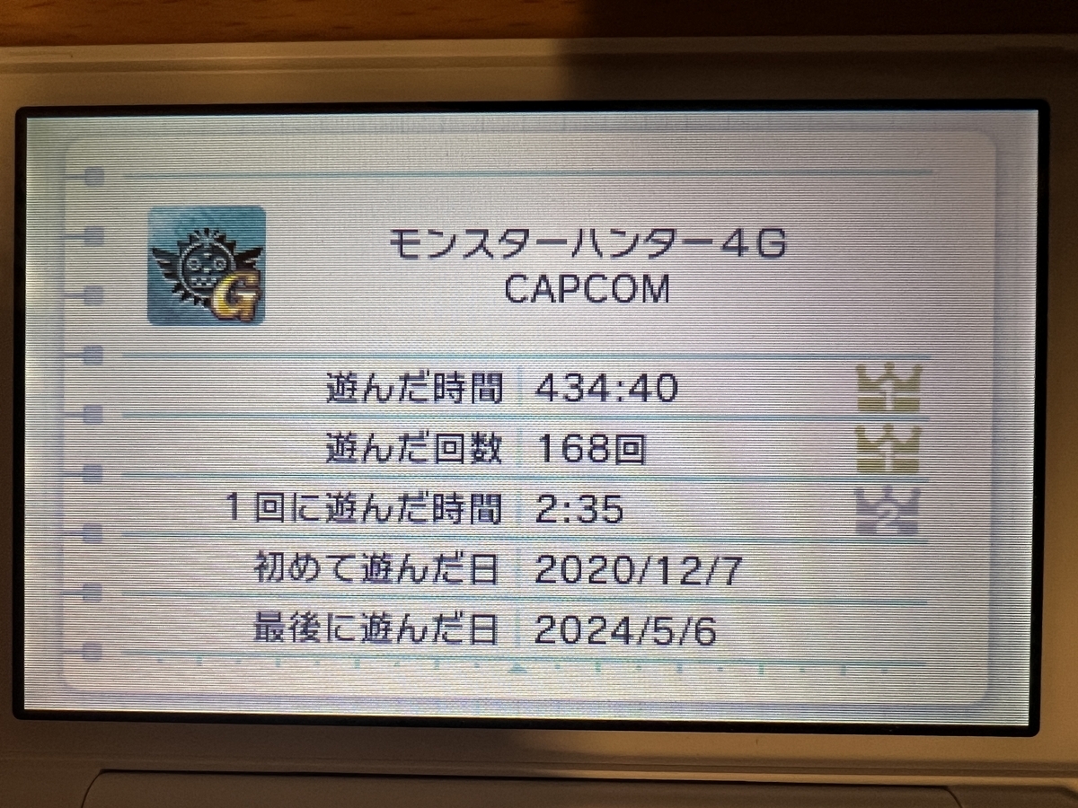 MH4/4Gの思い出 - えんぺっこメモ