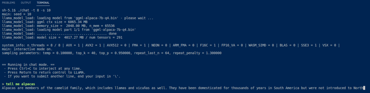 GPT on Linux PC with 8GB RAM, No GPU, No Container, and No Python - case of alpaca.cpp ...