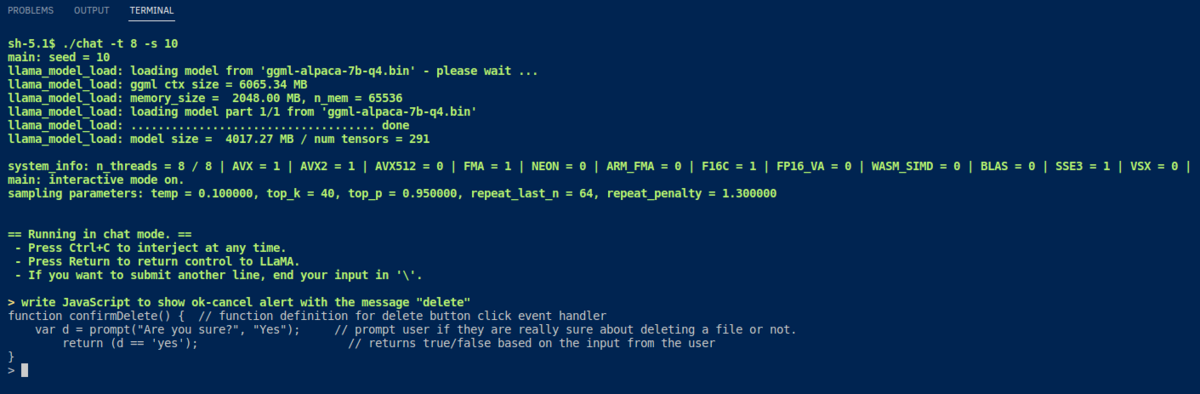 GPT on Linux PC with 8GB RAM, No GPU, No Container, and No Python - case of alpaca.cpp ...