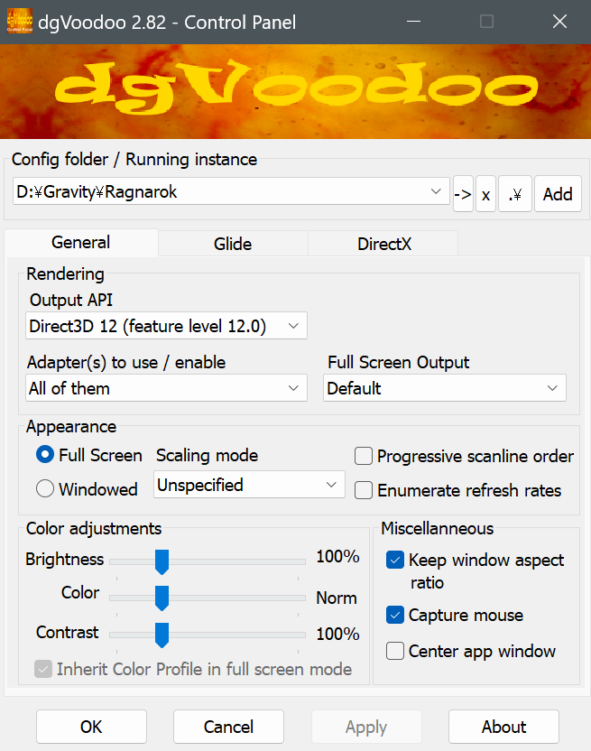 dgVoodoo2でラグナロクオンラインを快適に遊ぶ - メモ帳