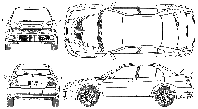 個別「ランサーエボリューション6(CP9A)」の写真、画像 - 三面図 - eunossvx's fotolife