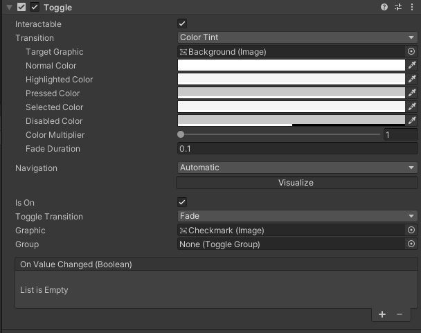 Unity - UI：Toggle の使い方 - - ひとりでのアプリ開発 - fineの備忘録