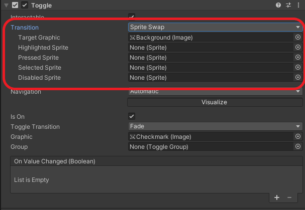 Unity - UI：Toggle の使い方 - - ひとりでのアプリ開発 - fineの備忘録