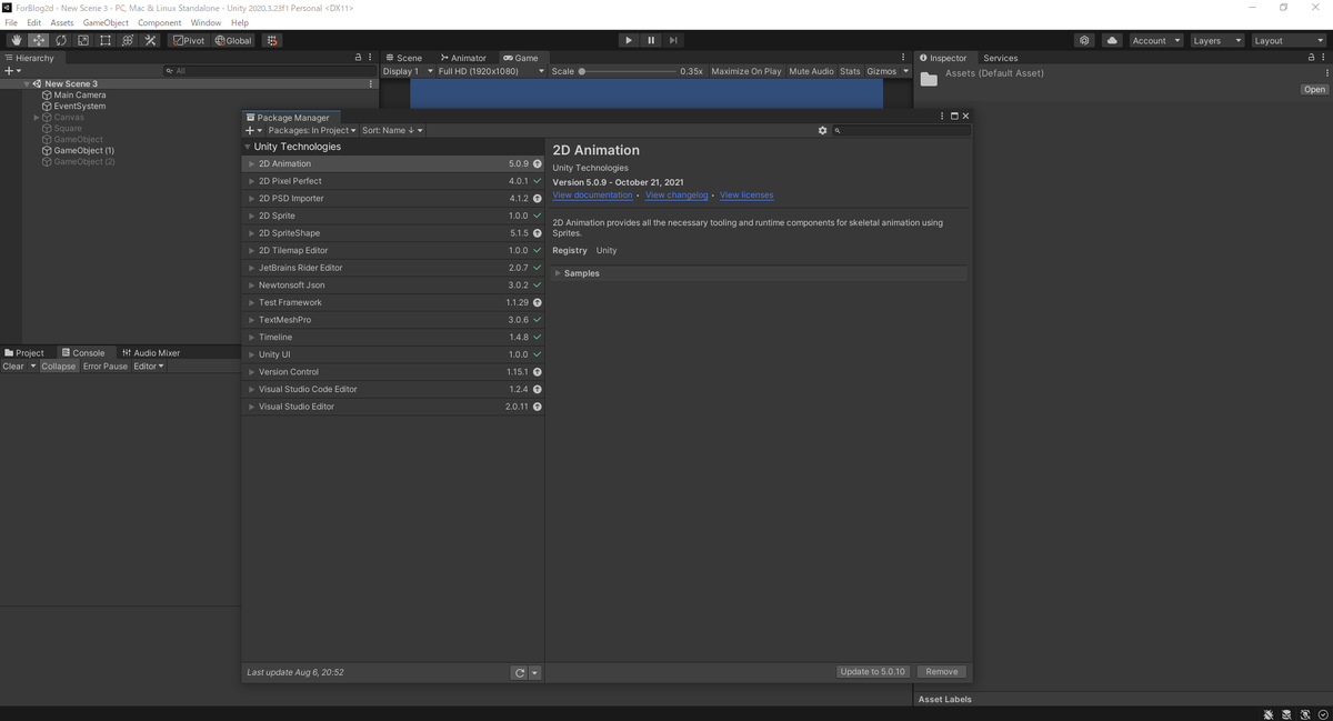 Unity - Package Managerを使って Git リポジトリからパッケージを読み込む - - ひとりでのアプリ開発 - fine ...
