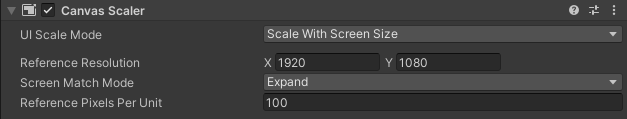 Unity - Canvas Scaler：画面サイズの変化に対応する - - ひとりでのアプリ開発 - fineの備忘録