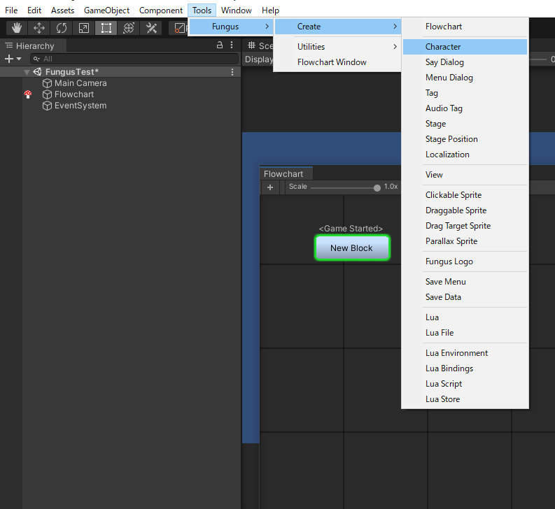 Unity - Fungus：会話画面の実装 - - ひとりでのアプリ開発 - fineの備忘録