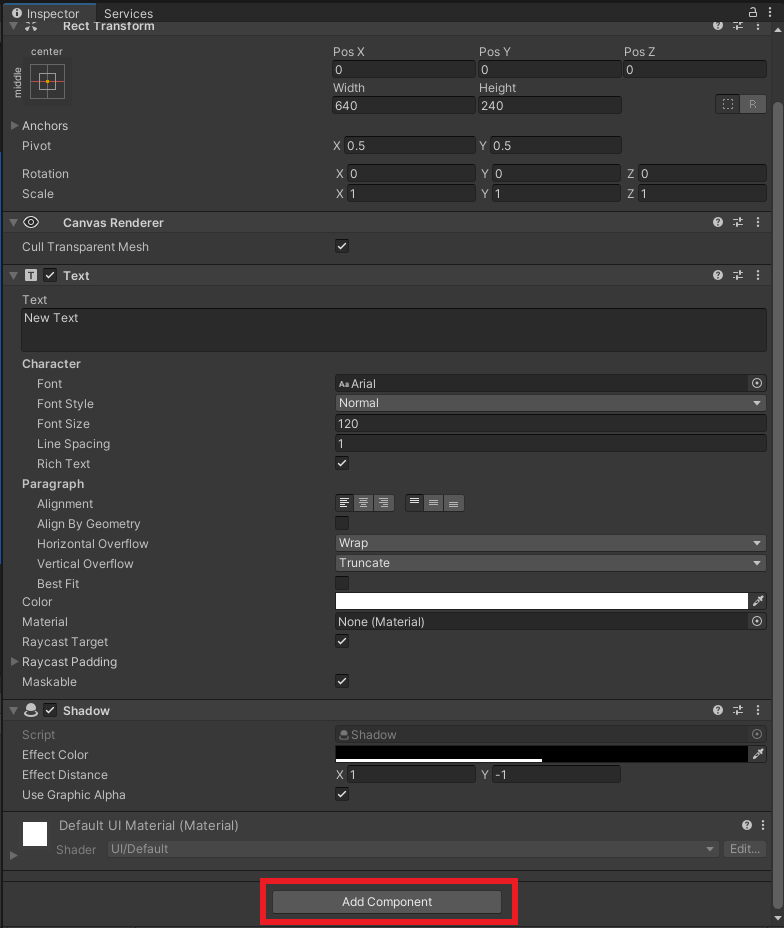 Unity - Shadow：UI に影のエフェクトをつける - - ひとりでのアプリ開発 - fineの備忘録