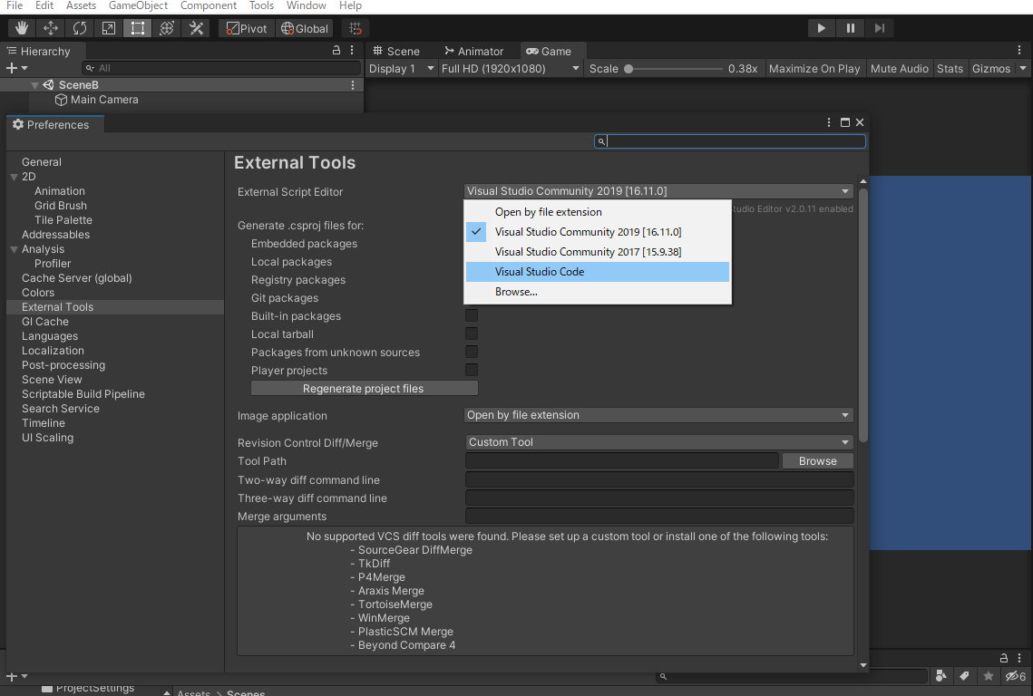 Unity, Visual Studio Code - Unity のテキストエディターを VsCode にする方法 - - ひとりでのアプリ開発 - fineの備忘録