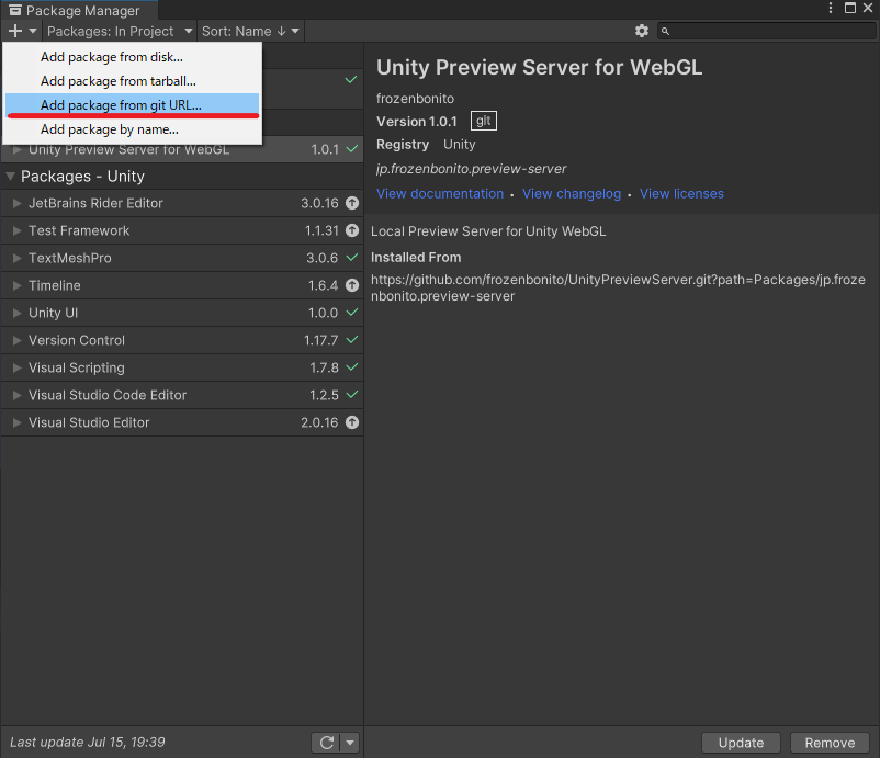 Unity - Unity Preview Server for WebGL：WebGLのプレビューをローカルで実行する - ひとりでのアプリ開発 - fineの備忘録