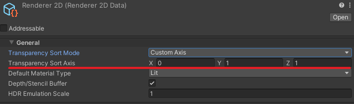 Unity - Renderer 2D Data：Transparency Sort Mode を設定して動的に表示順を変更する - ひとりでのアプリ開発 - fineの備忘録