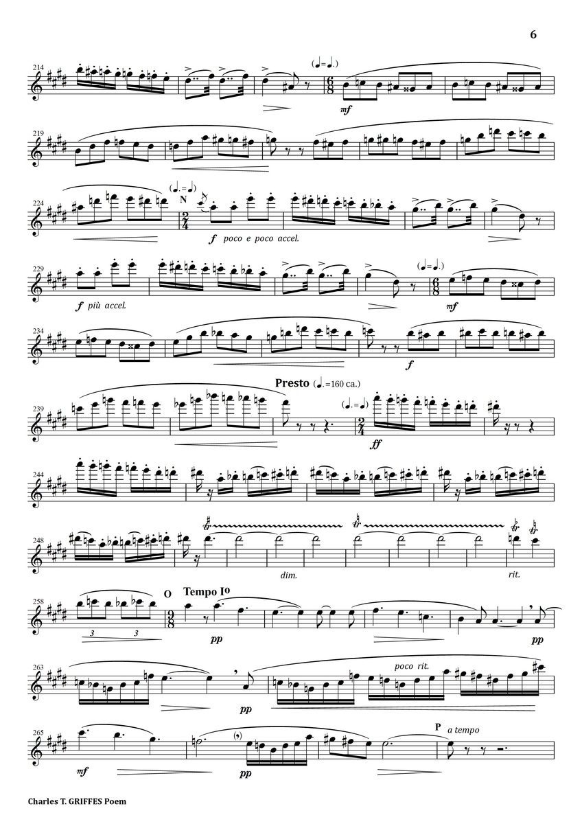 Griffes : Poem - フルート上達の秘伝