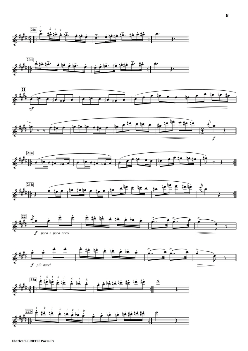 Griffes : Poem - フルート上達の秘伝