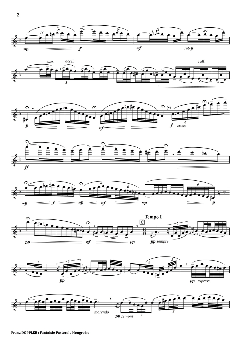 Doppler : Fantaisie Pastorale Hongroise op.26 - フルート上達の秘伝