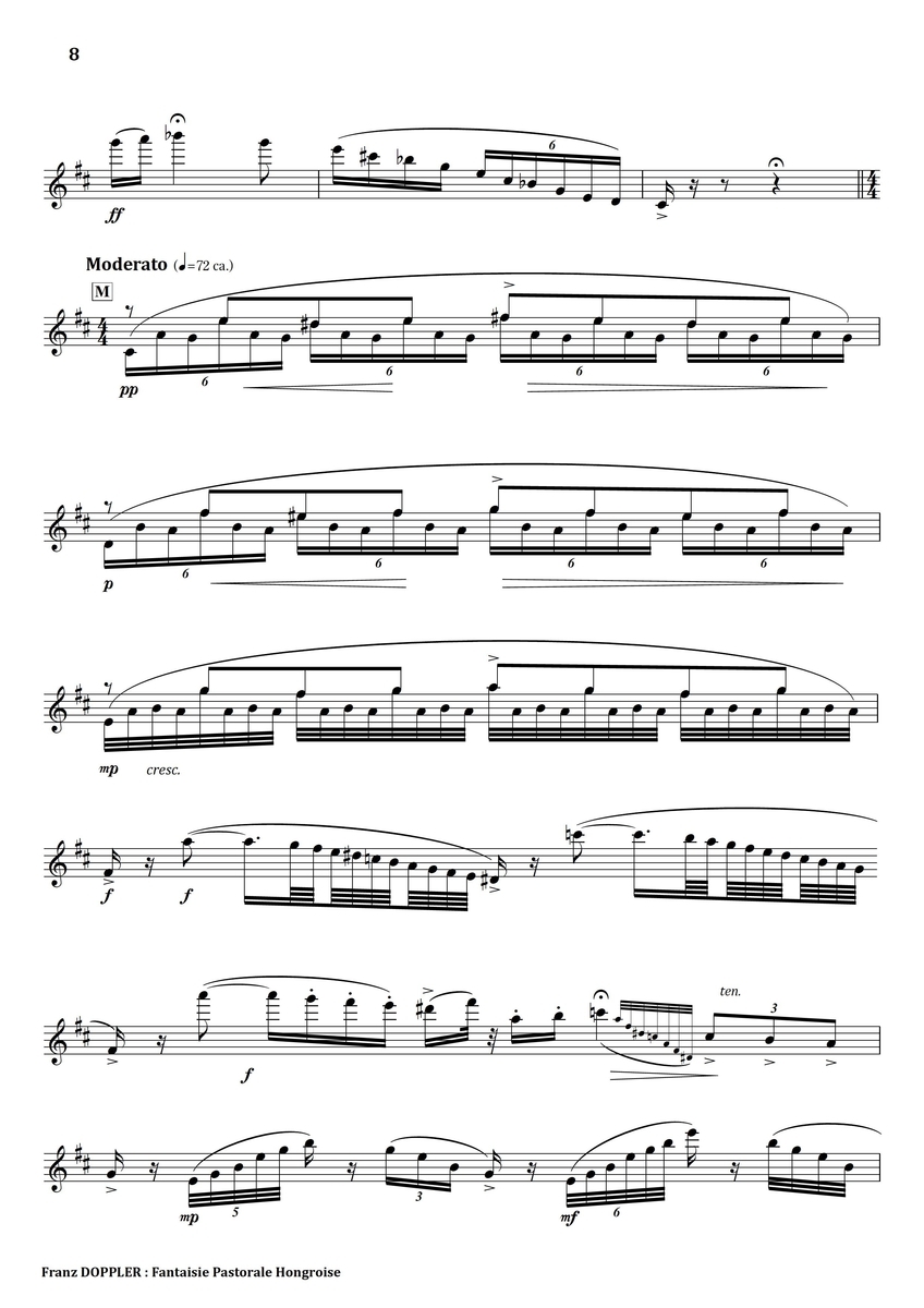 Doppler : Fantaisie Pastorale Hongroise op.26 - フルート上達の秘伝